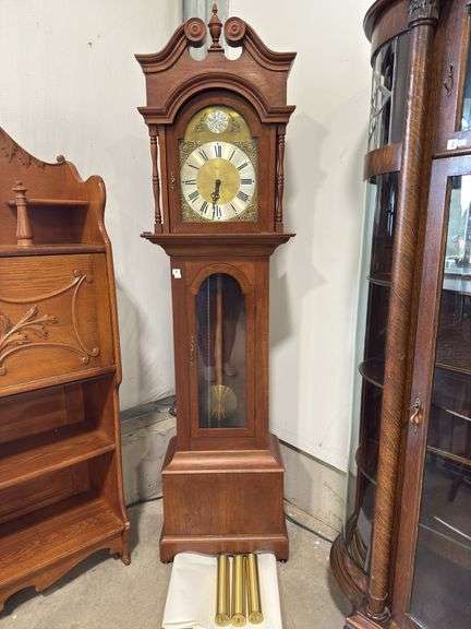 URGOS TEMPUS FUGIT GRANDFATHER CLOCK 20"X11"X74" - Shackelton Auctions Inc.