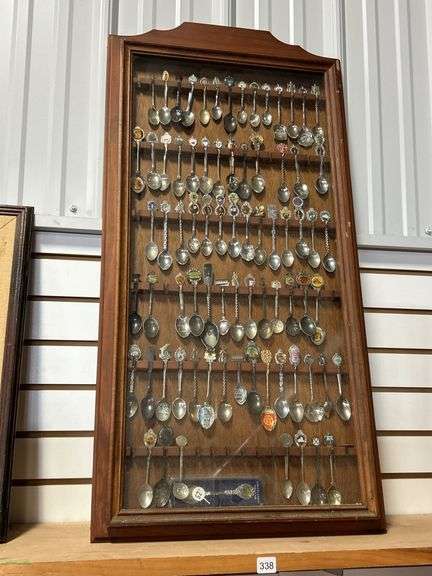 GROUP OF COLLECTOR SPOONS WITH DISPLAY CASE - Shackelton Auctions Inc.