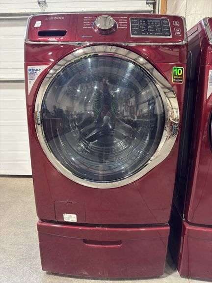 SAMSUNG POWERFOAM STEAM VRT WASHING HE MACHINE AND STAND 27"X29"X52.5 ...