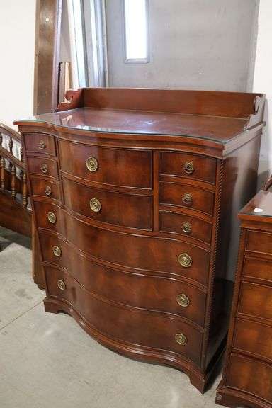 MARSHALL FIELD AND COMPANY BOW FRONT HIGHBOY DRESSER 40"X21"X49 ...