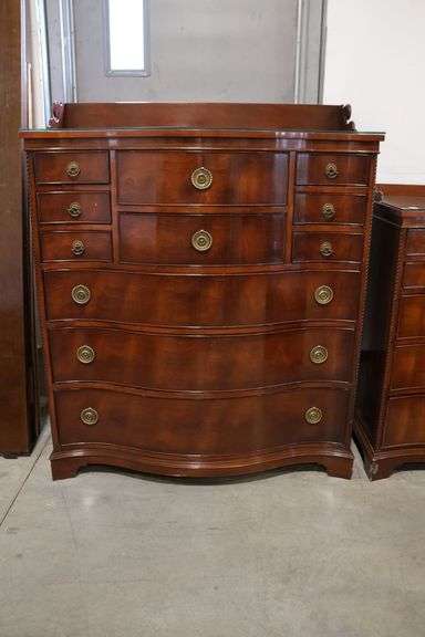 MARSHALL FIELD AND COMPANY BOW FRONT HIGHBOY DRESSER 40"X21"X49 ...