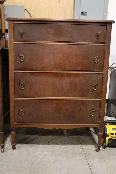 ANTIQUE HIGHBOY DRESSER 34"X20"X48" - Shackelton Auctions Inc.