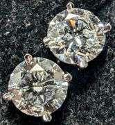 14K 1.9G LAB DIAMOND 2.2CT EARRINGS - Shackelton Auctions Inc.