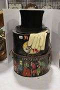 STETSON AND BILTMORE HAT BOXES WITH TOP HAT - Shackelton Auctions Inc.