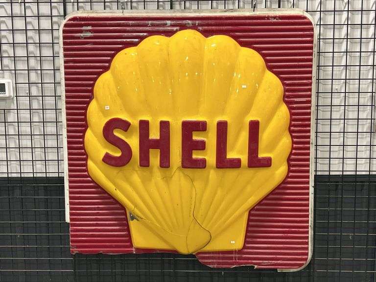 SHELL CLAMSHELL EMBOSSED PLASTIC LIGHTED SIGN PANEL - Shackelton ...