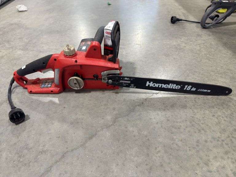 HOMELITE 16"ELECTRIC CHAIN SAW - Shackelton Auctions Inc.