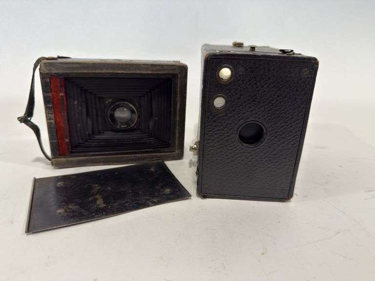 TWO ANTIQUE BOX CAMERAS - Shackelton Auctions Inc.