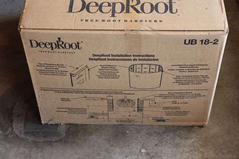 2 BOXES OF DEEP ROOT TREE BARRIERS - Shackelton Auctions Inc.