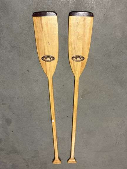 TWO WOODEN PADDLES - Shackelton Auctions Inc.