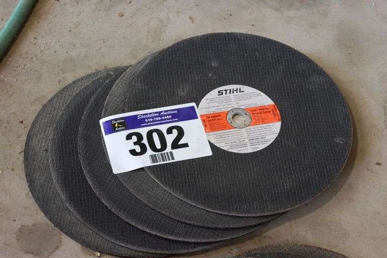 ASSORTED STIHL CUT OFF DISCS - Shackelton Auctions Inc.