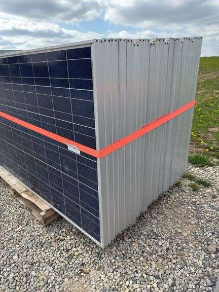 SKID OF 21 SHARP 235 WATT SOLAR PANELS - Shackelton Auctions Inc.