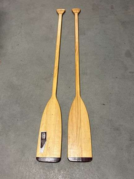 TWO WOODEN PADDLES - Shackelton Auctions Inc.