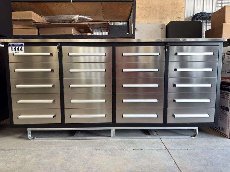 STEELMAN 7' STAINLESS STEEL GARAGE CABINET WORKBENCH - Shackelton ...