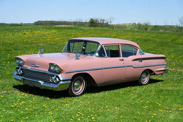 1958 CHEVROLET DELRAY 4 DOOR CAR - Shackelton Auctions Inc.