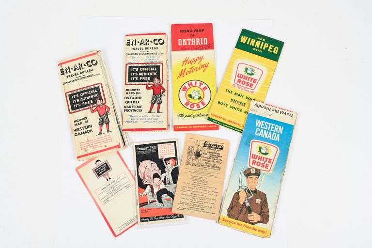 WHITE ROSE AND EN-AR-CO ROAD MAPS AND OIL NEWS - Shackelton Auctions Inc.