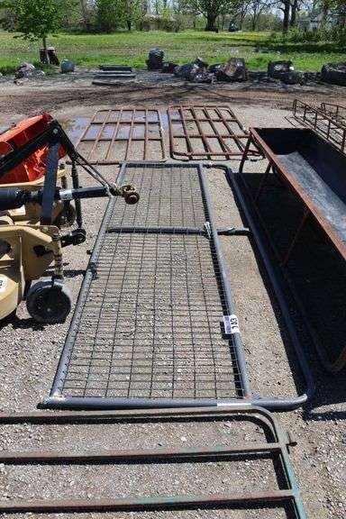 12' STEEL/WIRE GATE WITH GATE HOOKS - Shackelton Auctions Inc.