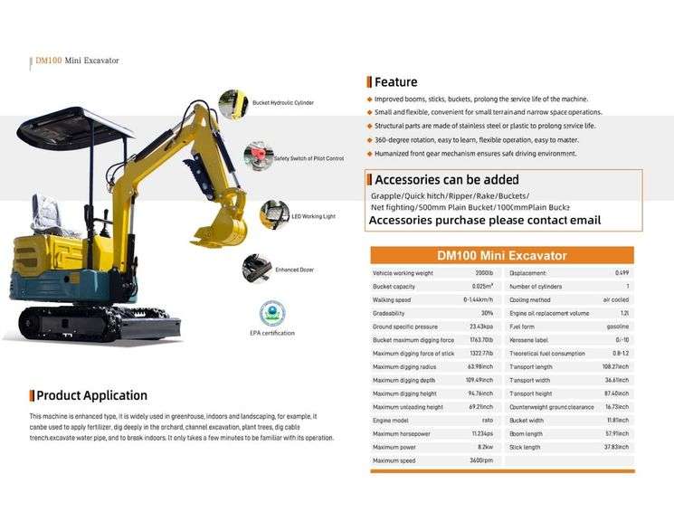 DIG MASTER DM100 MINI EXCAVATOR - Shackelton Auctions Inc.