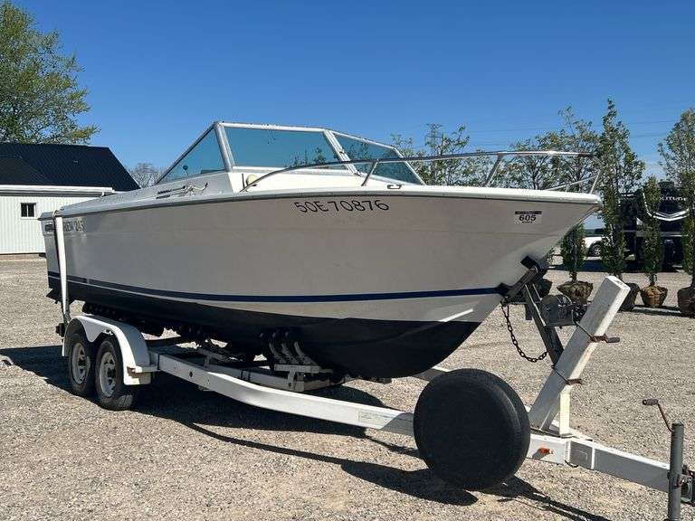 1969 GREW 245 BOAT, MOTOR & TRAILER - Shackelton Auctions Inc.