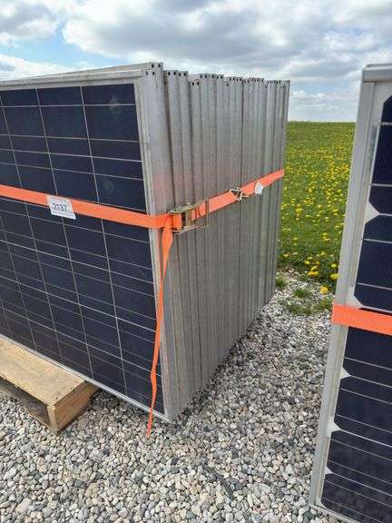SKID OF 21 SHARP 235 WATT SOLAR PANELS - Shackelton Auctions Inc.