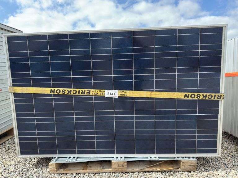 SKID OF 21 SHARP 235 WATT SOLAR PANELS - Shackelton Auctions Inc.