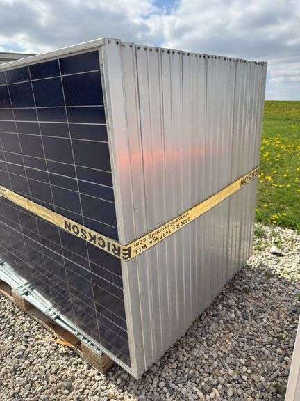 SKID OF 21 SHARP 235 WATT SOLAR PANELS - Shackelton Auctions Inc.