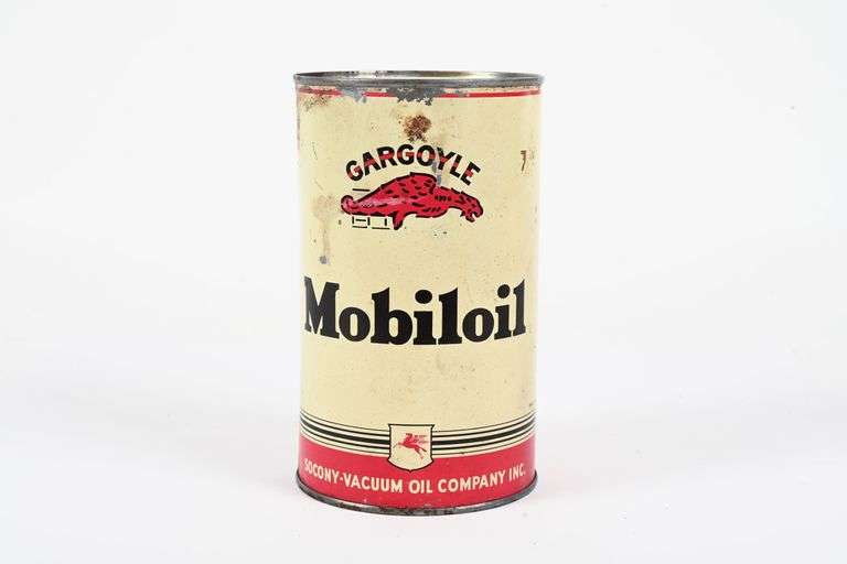 MOBILOIL GARGOYLE MOTOR OIL IMP QT CAN - FULL - Shackelton Auctions Inc.