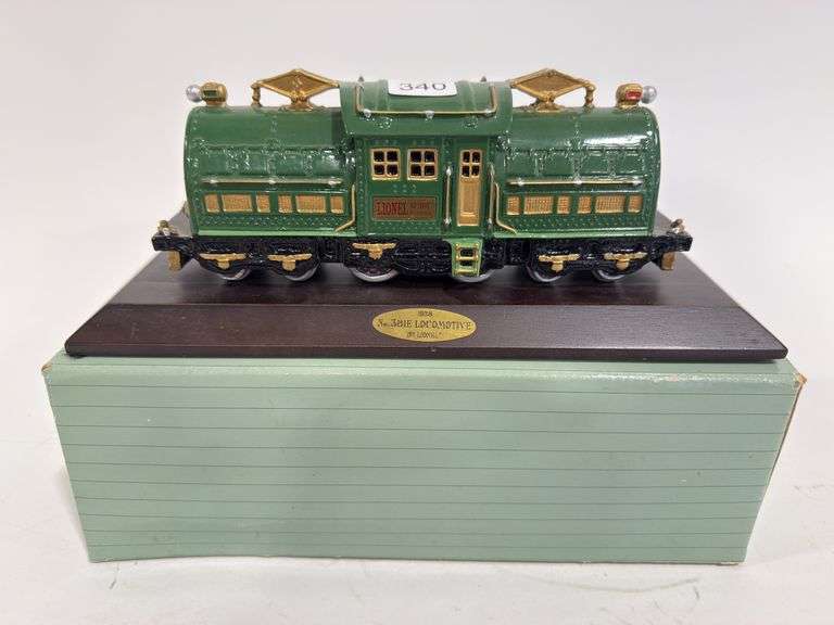 AVON CERAMIC LOCOMOTIVE WITH WOODEN BASE - Shackelton Auctions Inc.