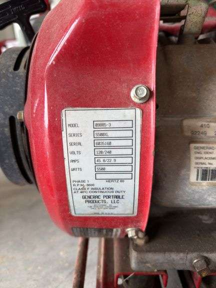 GENERAC 5500XL GENERATOR - Shackelton Auctions Inc.