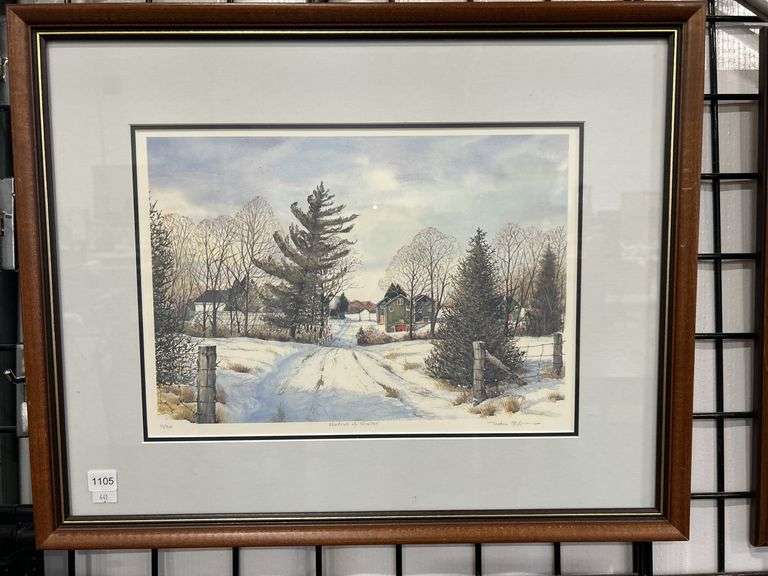 FRAMED "SHADOWS OF WINTER" PETER ROBSON PRINT 16 OF 300 - 23"X18 ...