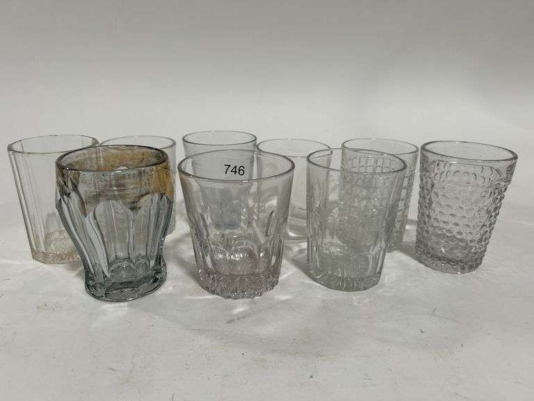 GROUP OF PRESSED GLASS CUPS - Shackelton Auctions Inc.