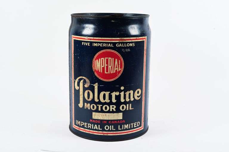 IMPERIAL RED BALL POLARINE MOTOR OIL 5 IMP GALLON CAN - Shackelton ...