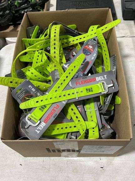 BOX LOT OF NEW JAMEC PEM FLEXGRIP BELTS - Shackelton Auctions Inc.