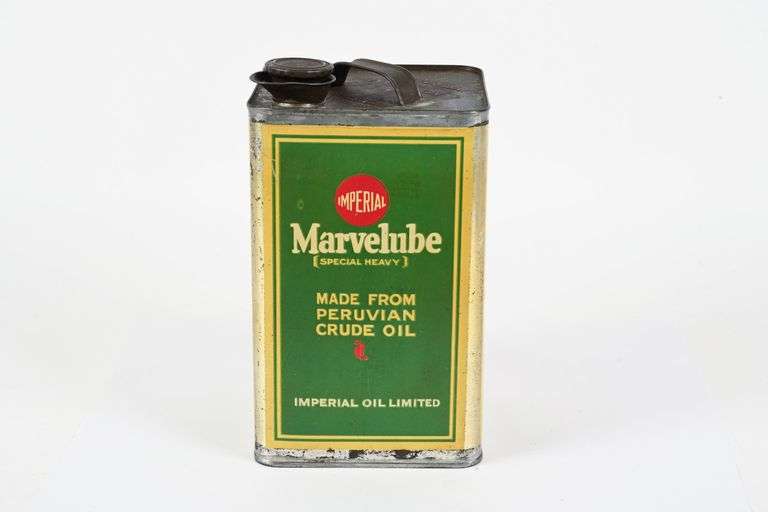 IMPERIAL RED BALL MARVELUBE SPECIAL HEAVY MOTOR OIL IMP GALLON CAN - Shackelton Auctions Inc.