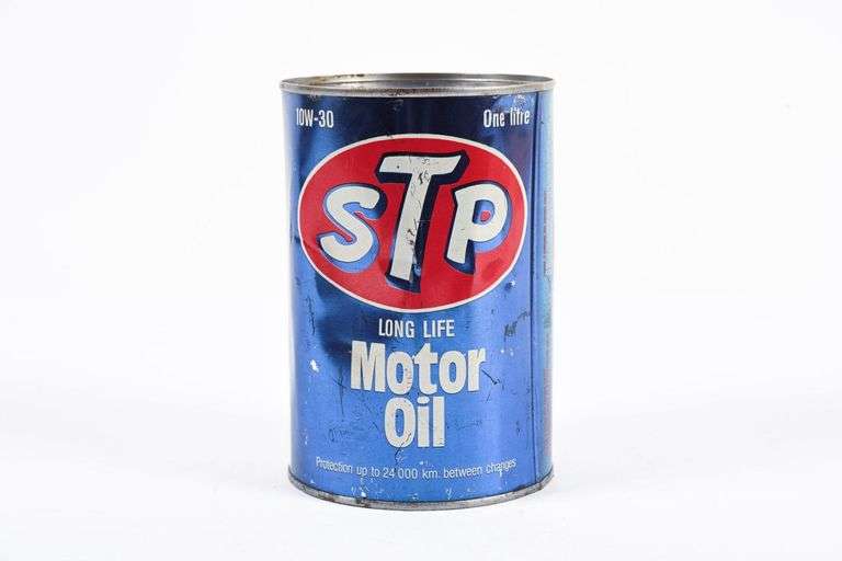 STP MOTOR OIL LITRE CAN - FULL - Shackelton Auctions Inc.