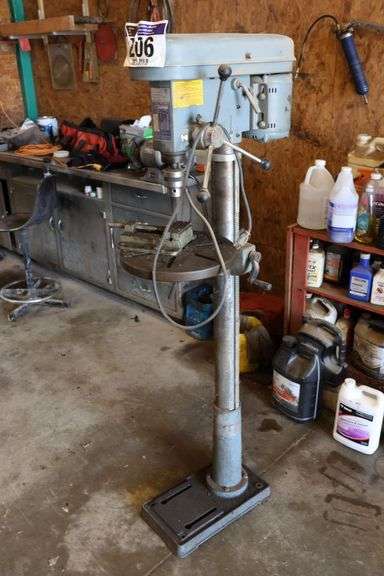 TOOLEX 16 SPEED DRILL PRESS WITH VISE - Shackelton Auctions Inc.