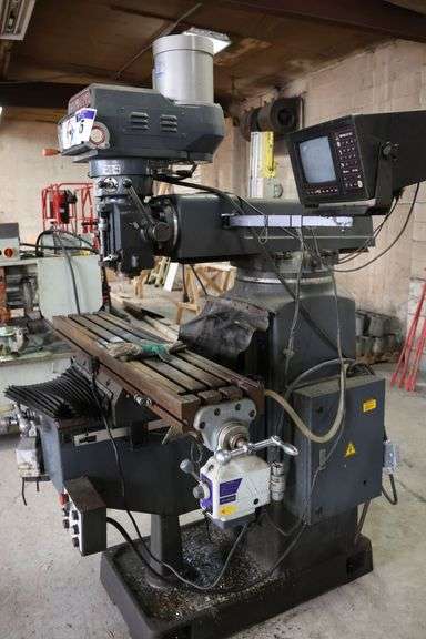 MAXIMART 4VS-S MILLING MACHINE WITH ANILAM DRO DIGITAL READOUT ...