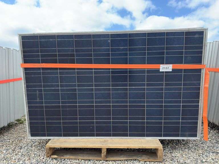 SKID OF 21 SHARP 235 WATT SOLAR PANELS - Shackelton Auctions Inc.