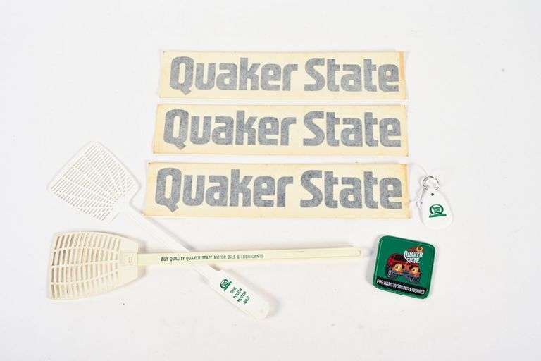 QUAKER STATE DECALS, PATCH, KEY FOB AND FLY SWATTERS - Shackelton ...