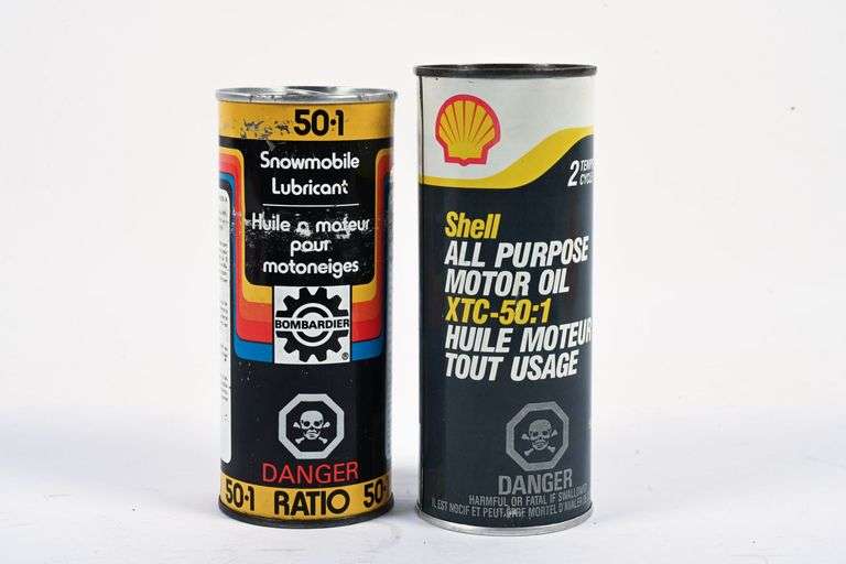 SHELL ALL PURPOSE MOTOR OIL 500 ML CAN AND BOMBARDIER SNOWMOBILE ...
