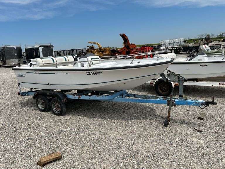 BOSTON WHALER RAGE 15 BOAT & TRAILER - Shackelton Auctions Inc.