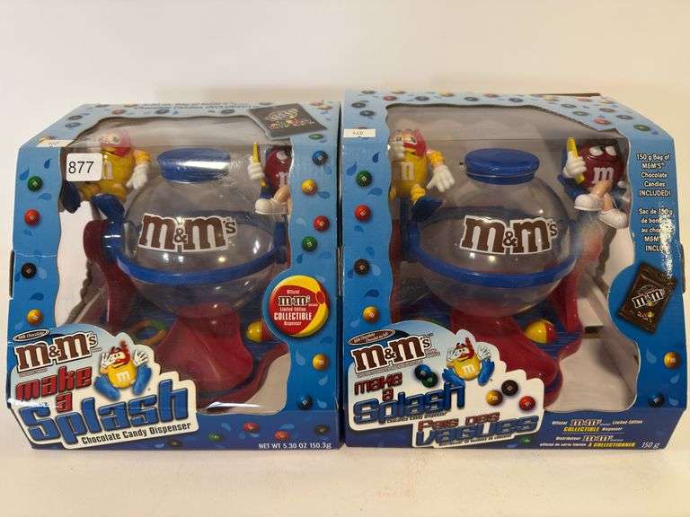 TWO M&M MAKE A SPALSH CANDY DISPENSERS - Shackelton Auctions Inc.