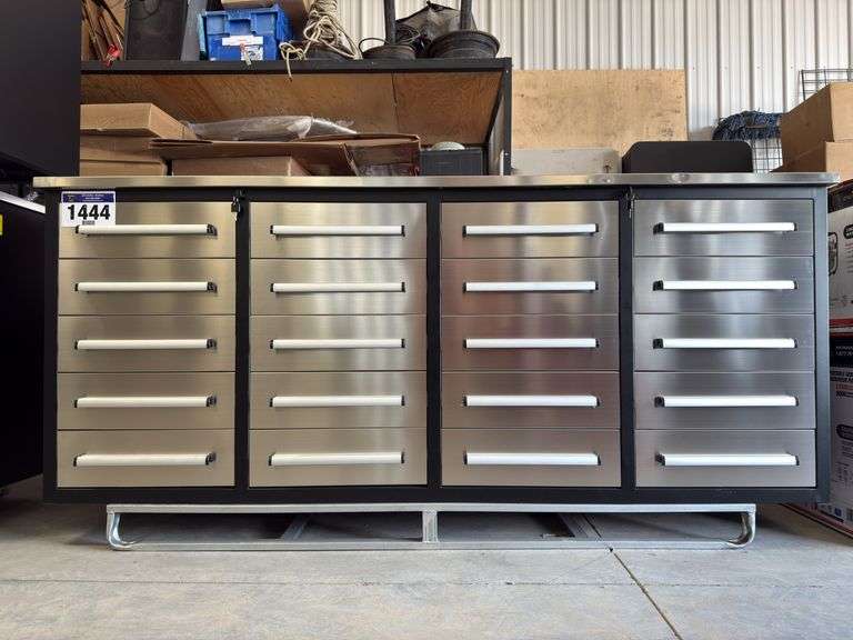 STEELMAN 7' STAINLESS STEEL GARAGE CABINET WORKBENCH - Shackelton ...