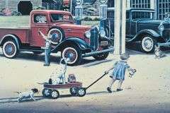 FRAMED SIGNED AND NUMBERED "FILLIN' UP ON MEMORIES" PAMELA C. RENFROE ...