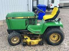 JOHN DEERE 420 LAWN MOWER WITH DECK - Shackelton Auctions Inc.