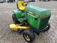 JOHN DEERE 420 LAWN MOWER WITH DECK - Shackelton Auctions Inc.