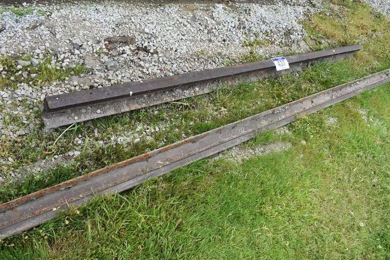 (2)Rail Road Rails up to 25' 8' I-Beam - Shackelton Auctions Inc.