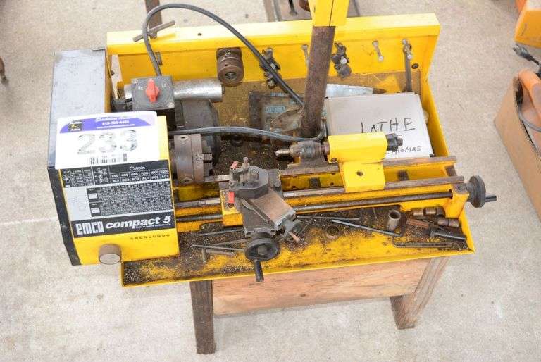 EMCO COMPACT 5 LATHE & BITS - Shackelton Auctions Inc.