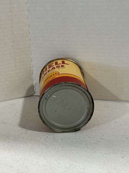 SHELL PRESSURE GUN GREASE POUND CAN - FULL - Shackelton Auctions Inc.