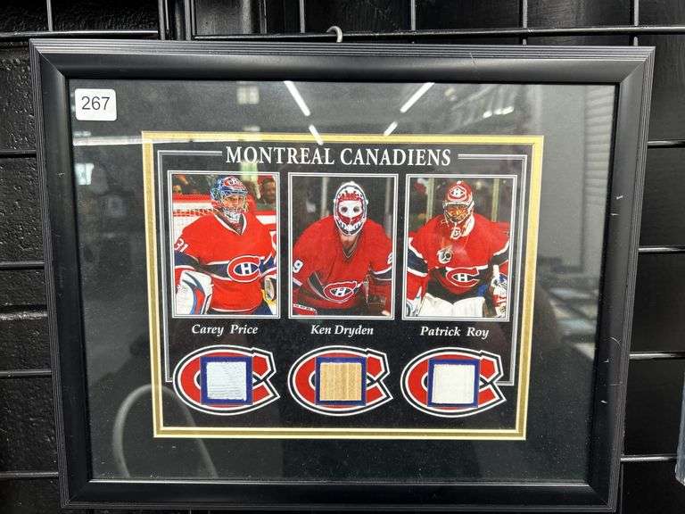 FRAMED MONTREAL CANADIENS AUTHENTIC GAME USE STICK COLLECTION - 16"X13 ...