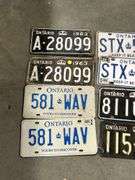 LOT OF ONTARIO LICENCE PLATES - Shackelton Auctions Inc.